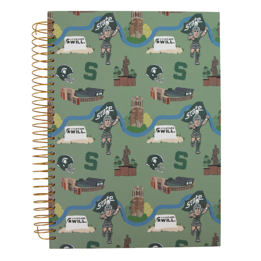 Michigan State University Emblems Spiral Notebook – June Apothicaire