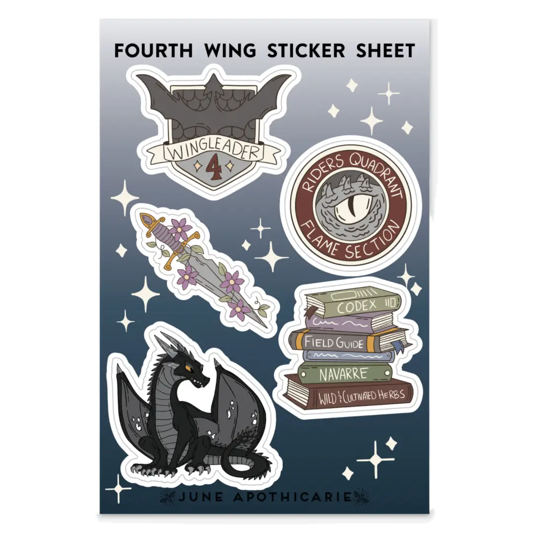 Fourth Wing Sticker Sheet – June Apothicaire