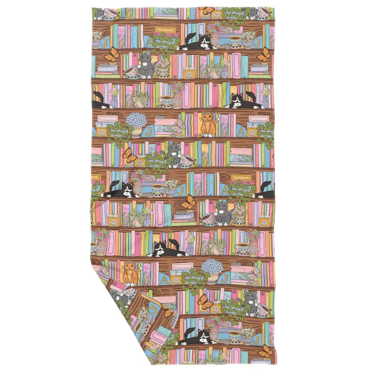 The Bookshelf Double Sided Waffle Recycled Dish Towel – June Apothicaire