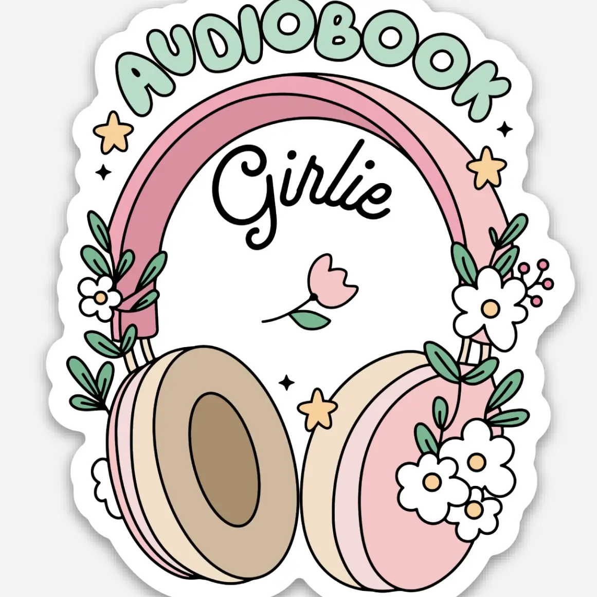 Audiobook Girlie Die Cut Sticker – June Apothicaire